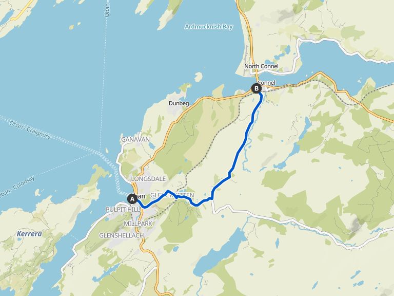 Oban to Connel by 78 (harder start) | ride | Komoot